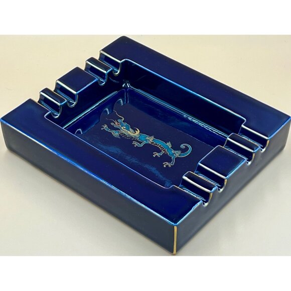 Accents | Vtg Japanese Fukagawa Arita Hand Painted Dragon Ashtray ...